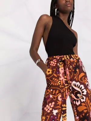 La DoubleJ Floral Flared Trousers