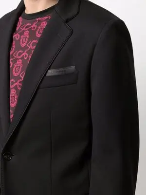 BILLIONAIRE Embossed-logo Single-breasted Blazer