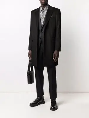 BILLIONAIRE Logo Single-breasted Cashmere Coat