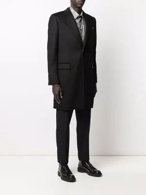 BILLIONAIRE Logo Single-breasted Cashmere Coat
