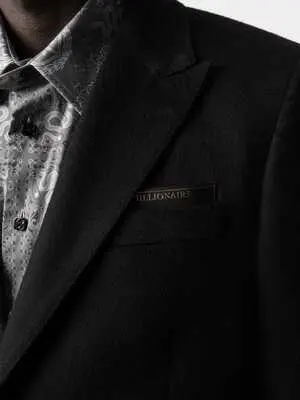 BILLIONAIRE Logo Single-breasted Cashmere Coat