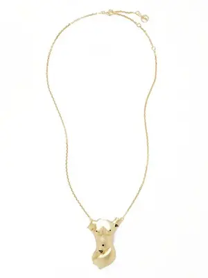 Anissa Kermiche Pit Power -plated Onyx And Ruby Necklace