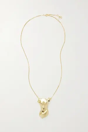 Anissa Kermiche Pit Power -plated Onyx And Ruby Necklace