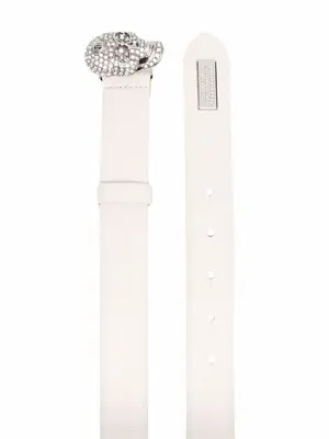 Philipp Plein Embellished Skull Belt - Neutrals