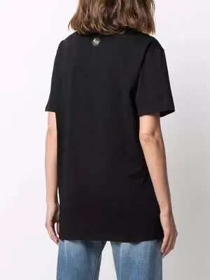Philipp Plein Embellished Cotton T-shirt - Black