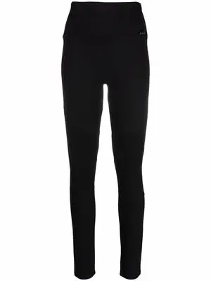 Philipp Plein Ribbed-panel Biker Leggings - Black