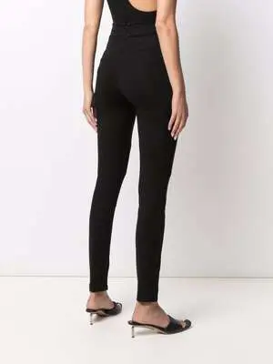 Philipp Plein Ribbed-panel Biker Leggings - Black