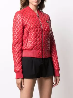 Philipp Plein Stud-embellished Bomber Jacket