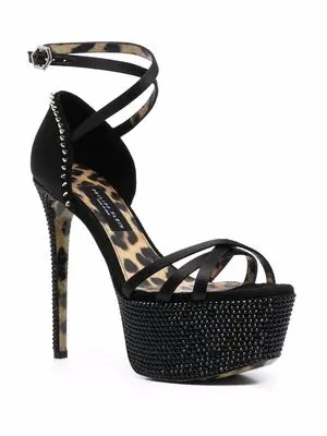 Philipp Plein Crystal-embellished Platform Sandals