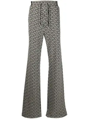 Balmain Monogram-motif Trousers