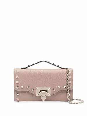 Valentino Garavani Rockstud Leather Wallet-on-chain