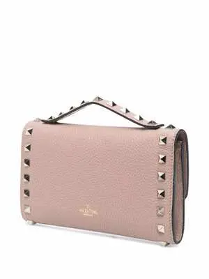 Valentino Garavani Rockstud Leather Wallet-on-chain