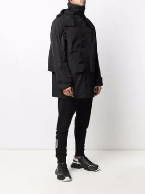 Dsquared2 Logo-print Hooded Mid-length Coat