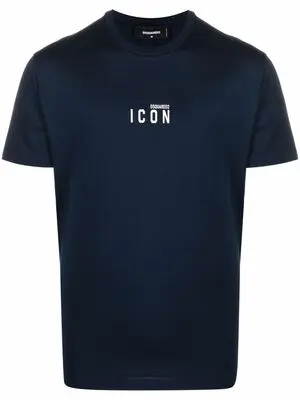 Dsquared2 Icon-print Cotton T-shirt - Blue