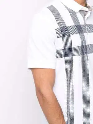 Barbour Checked Cotton Polo Shirt - White