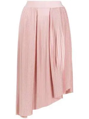 Givenchy Asymmetric Pleated Midi Skirt - Pink