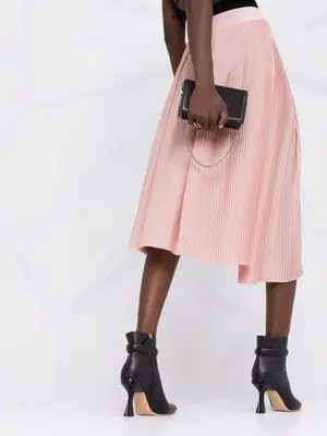 Givenchy Asymmetric Pleated Midi Skirt - Pink