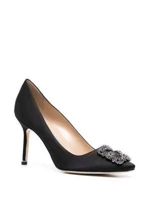 Manolo Blahnik Hangisi Pointed Pumps - Black