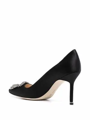 Manolo Blahnik Hangisi Pointed Pumps - Black