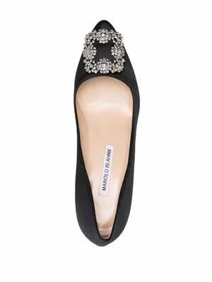 Manolo Blahnik Hangisi Pointed Pumps - Black