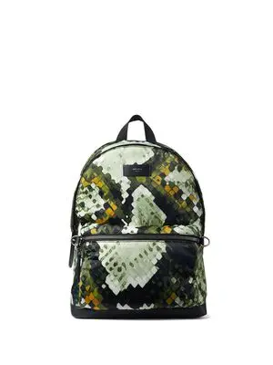 JIMMY CHOO Wilmer Graphic-print Backpack - Green