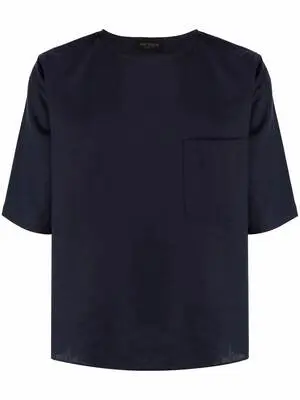 DELL'OGLIO Short-sleeve Linen T-shirt - Blue