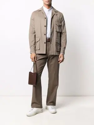 DELL'OGLIO Long-sleeve Collarless Shirt