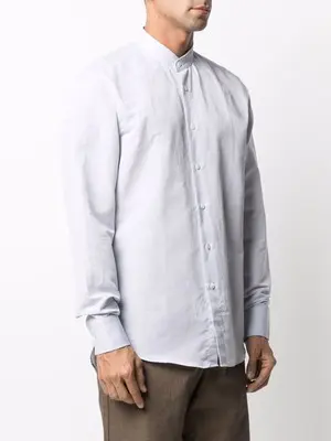 DELL'OGLIO Long-sleeve Collarless Shirt
