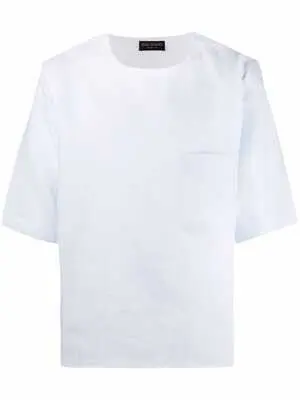 DELL'OGLIO Short-sleeve Linen T-shirt - Blue