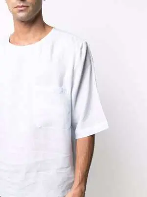 DELL'OGLIO Short-sleeve Linen T-shirt - Blue
