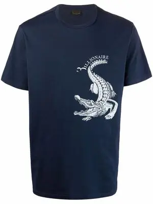 BILLIONAIRE Crocodile-motif Cotton T-shirt