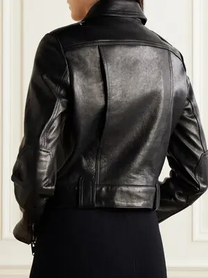 Khaite Cordelia Cropped Leather Jacket