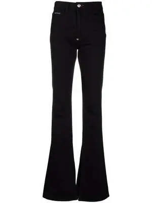 Philipp Plein High-rise Flared Jeans - Black