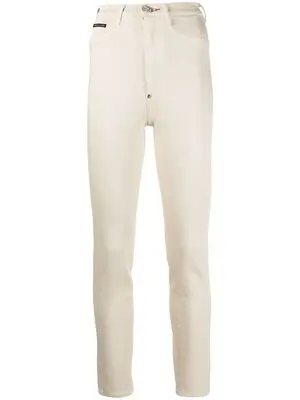 Philipp Plein Logo Patch Jeggings - Neutrals