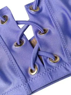 NOIRE SWIMWEAR Lace-up Two-piece Bikini - Purple