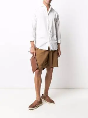 DEPERLU Pointed-collar Cotton Shirt