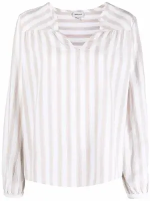 Woolrich Striped V-neck Blouse