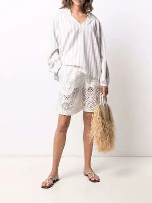 Woolrich Striped V-neck Blouse