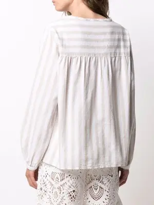 Woolrich Striped V-neck Blouse
