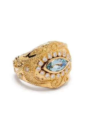 AURÉLIE BIDERMANN Cashmere Aquamarine And Diamond Ring - Gold