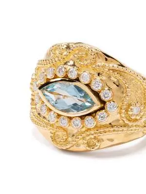AURÉLIE BIDERMANN Cashmere Aquamarine And Diamond Ring