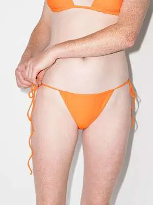 Jade Swim Lana Tie Bikini Bottom - Orange