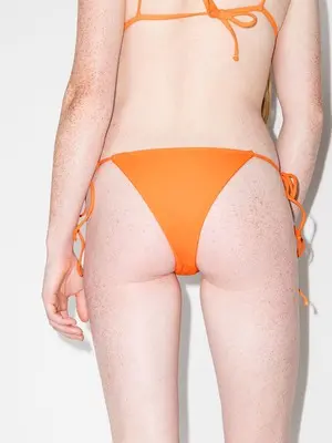 Jade Swim Lana Tie Bikini Bottom - Orange