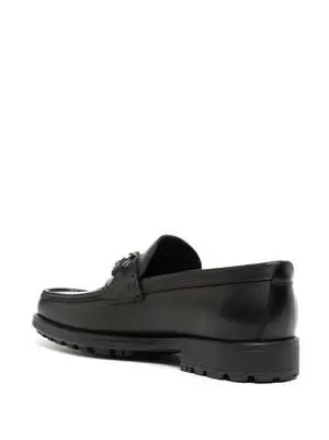 FERRAGAMO Gancini Loafers - Black