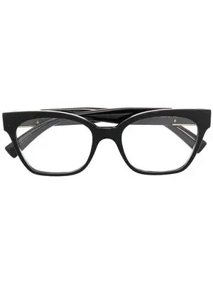 Versace Medusa Embellished Square-frame Glasses - Black