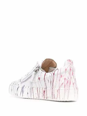 GIUSEPPE ZANOTTI Frankie Paint-splatter Sneakers - White