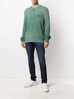 DIESEL® D-strukt Mid-rise Straight-leg Jeans - Blue