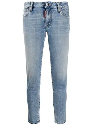 Dsquared2 Cropped Jeans With Logo Patch