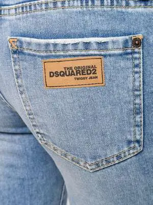 Dsquared2 Cropped Jeans With Logo Patch