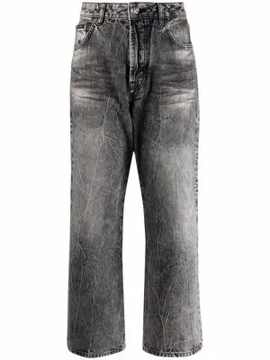 Philipp Plein Iconic Wide-leg Jeans - Grey